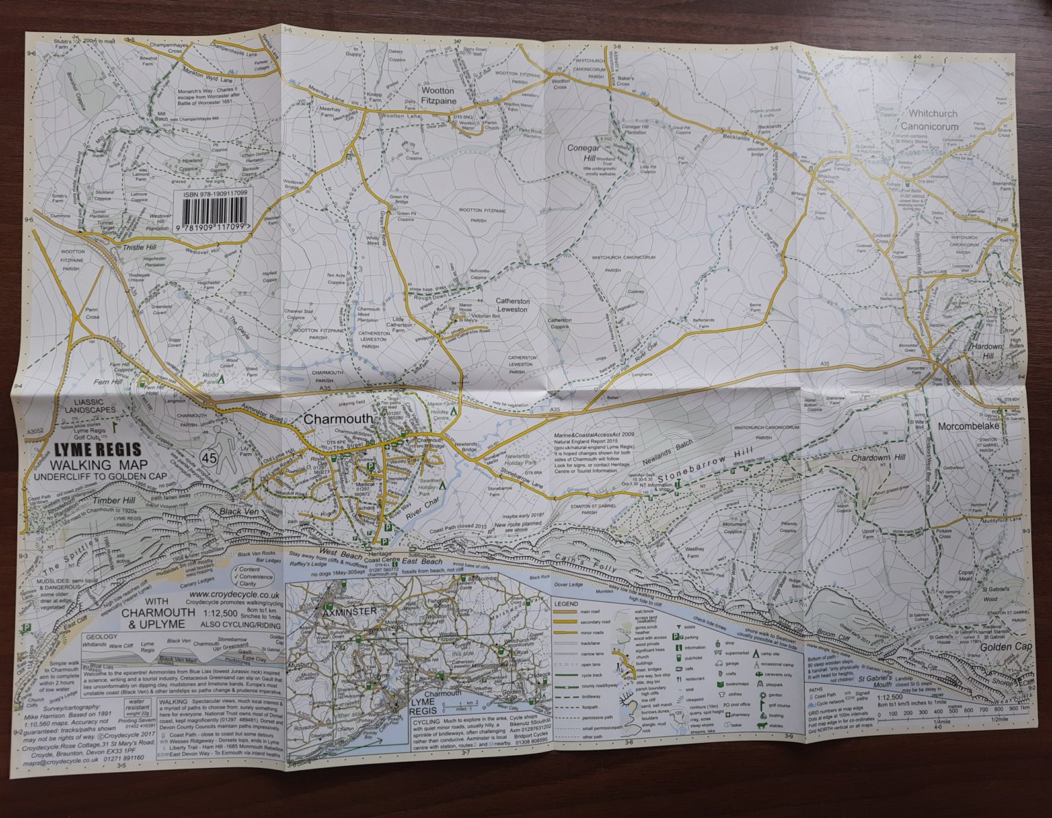 Lyme Regis & Charmouth Walking Map - Bridport & West Bay