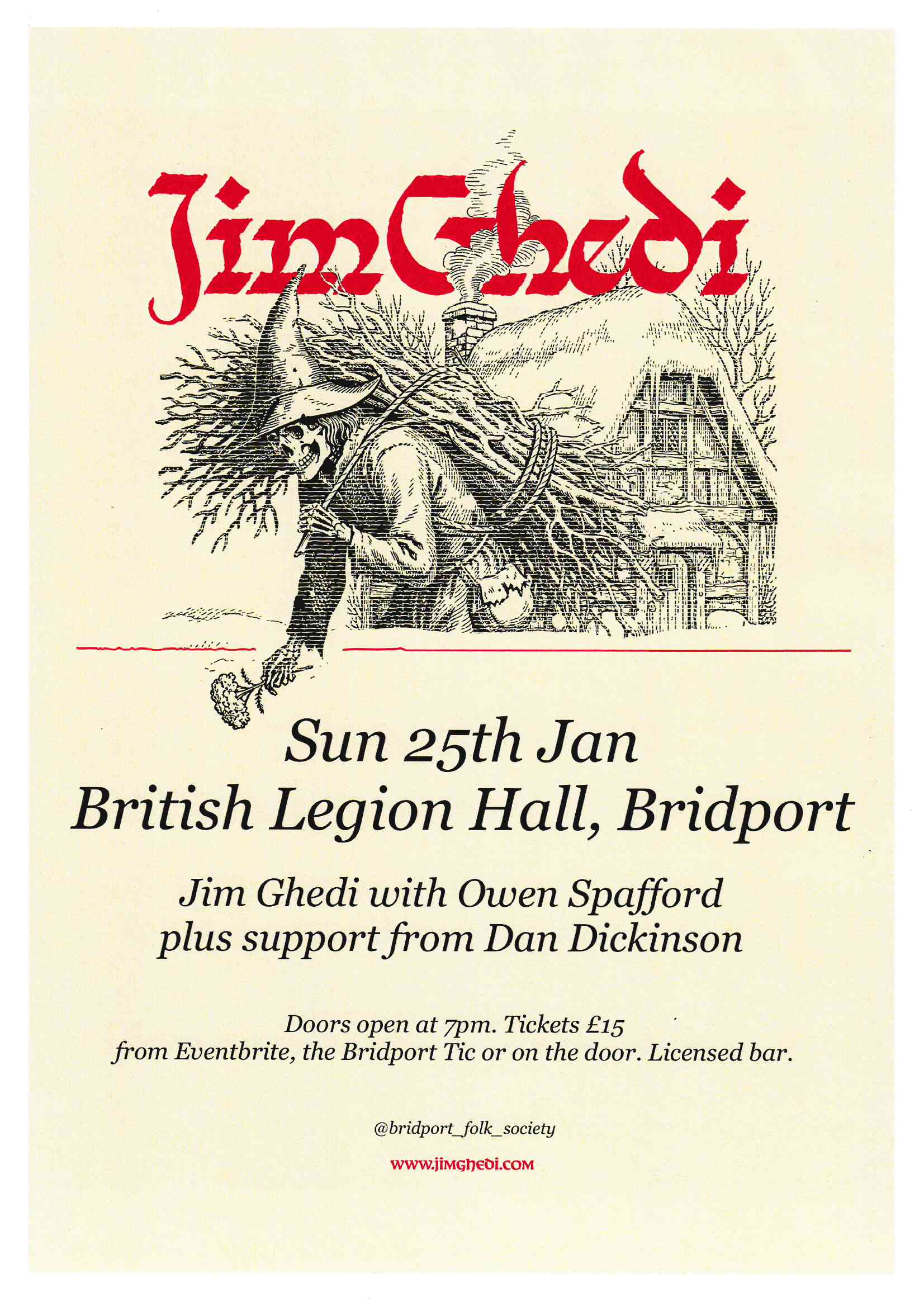 Bridport Folk Society: Jim Ghedi with Owen Spafford - Bridport & West Bay